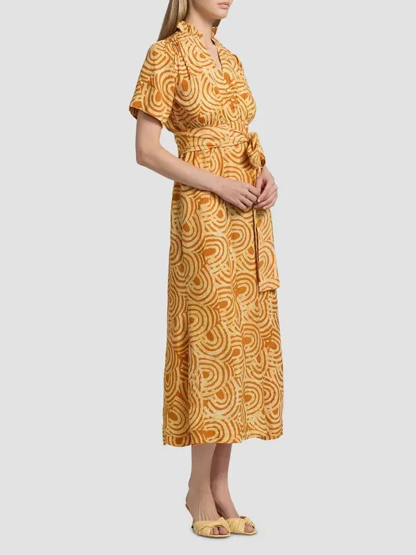 ELISAMAMA Kayin Printed Midi-shirtdress