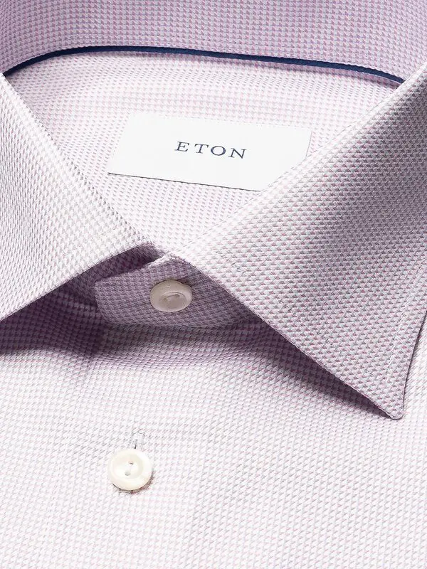 Eton Slim-fit Semi Solid Twill Shirt