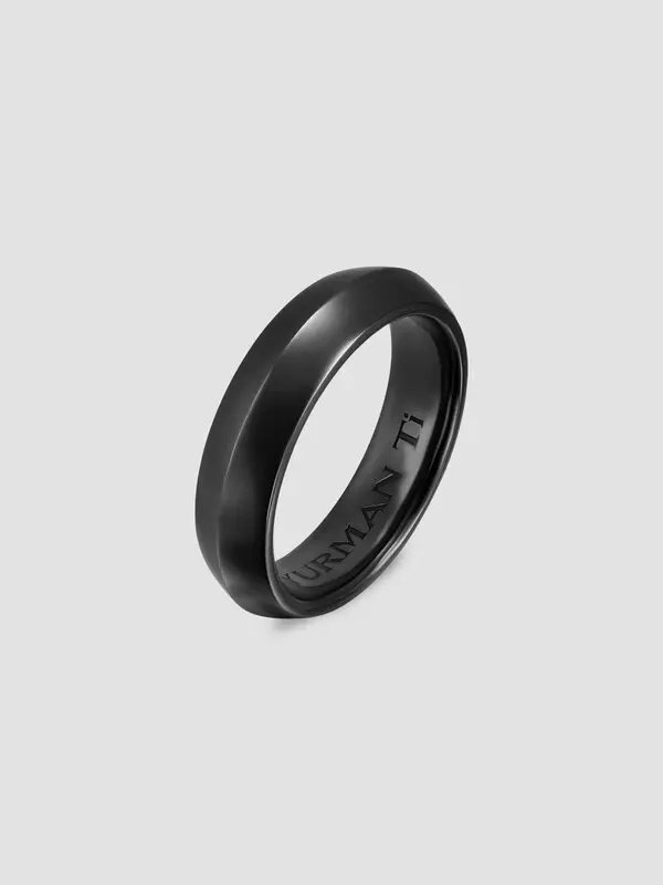 David Yurman Knife Edge Band Ring In Titanium, 6mm