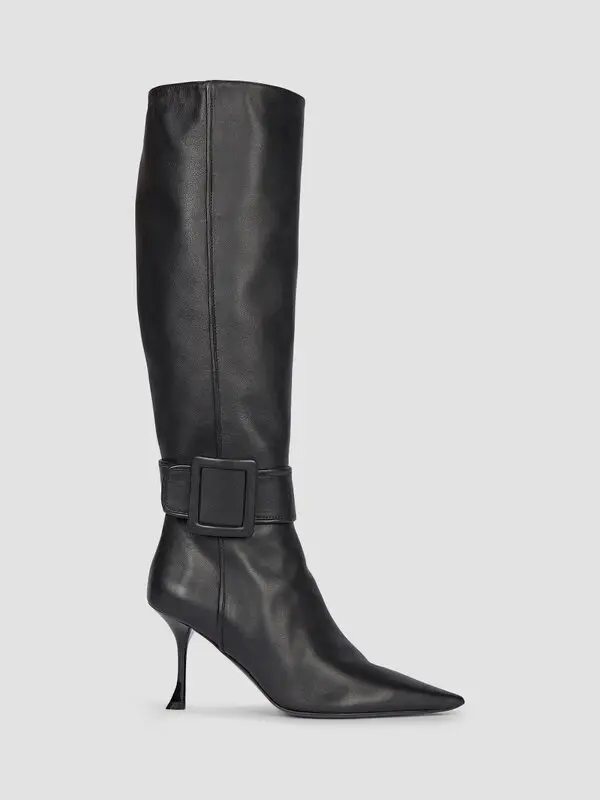 ROGER VIVIER Viv Ville 85mm Leather Knee-high Boots