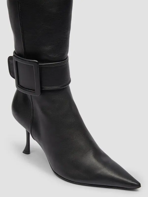 ROGER VIVIER Viv Ville 85mm Leather Knee-high Boots
