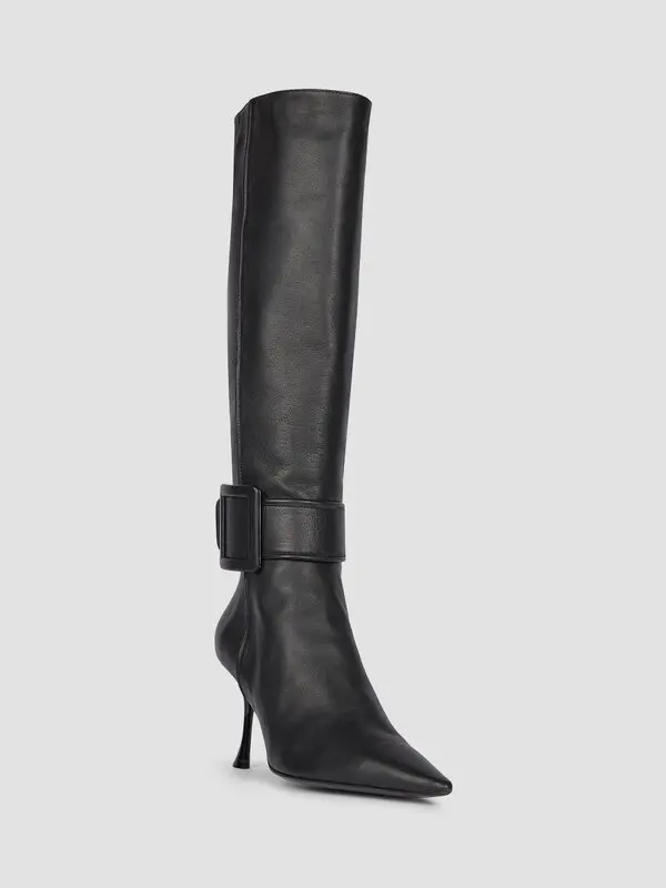 ROGER VIVIER Viv Ville 85mm Leather Knee-high Boots