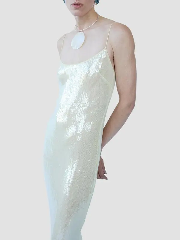 THE NEW ARRIVALS ILKYAZ OZEL Isis Sequined Slip Gown