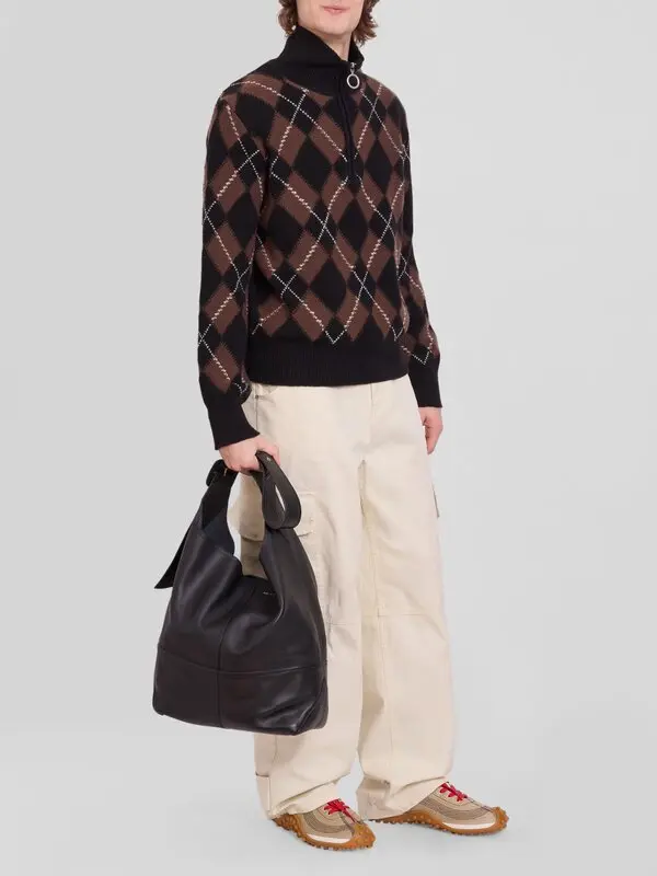 AMI Paris Etienne Leather Crossbody Bag