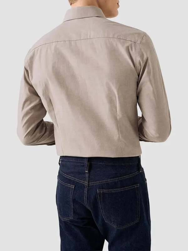 Eton Contemporary-fit Melange Solid Button-front Shirt