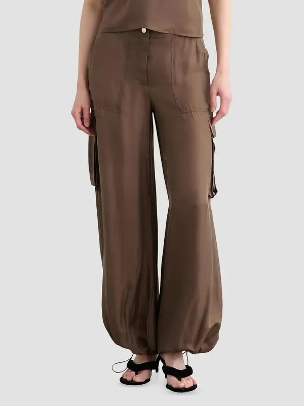 TOCCIN James Wide-leg Cargo Pants - Coffee