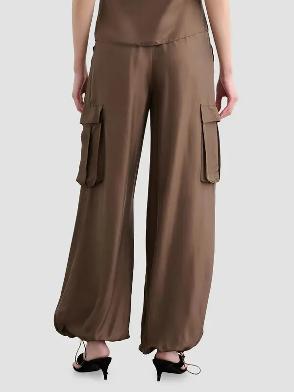 TOCCIN James Wide-leg Cargo Pants - Coffee