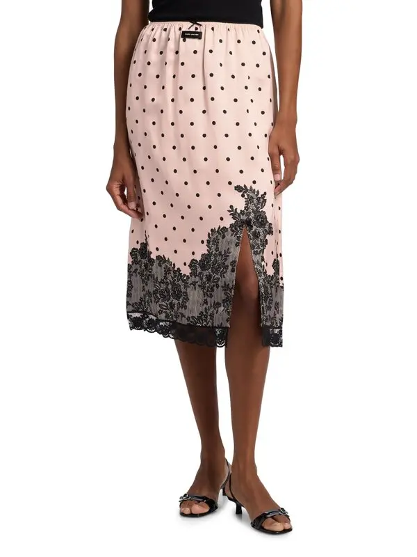 Marc Jacobs Trompe L'oeil Polka Dot Midi-skirt