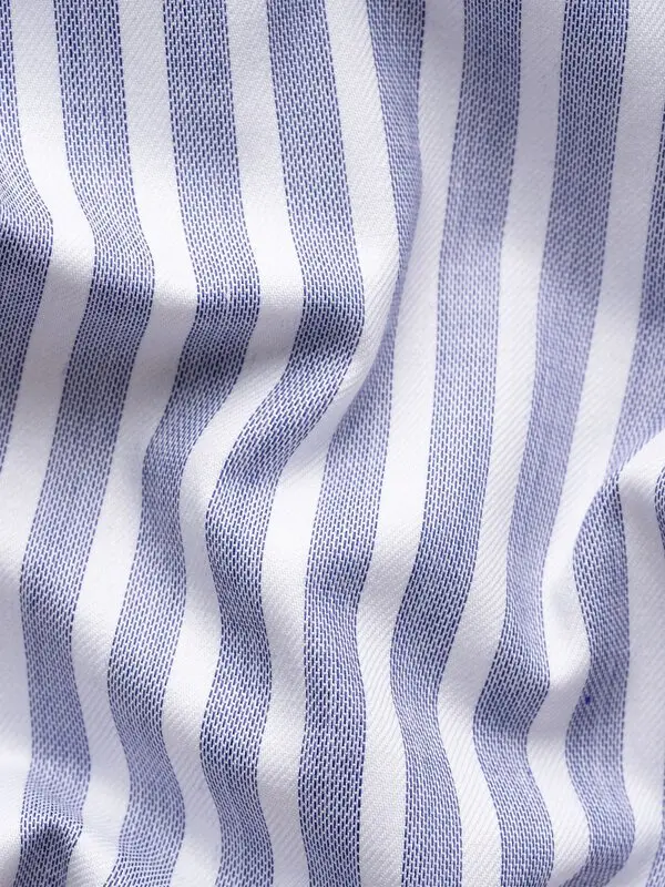 Eton Slim-fit Striped Twill Shirt - Blue