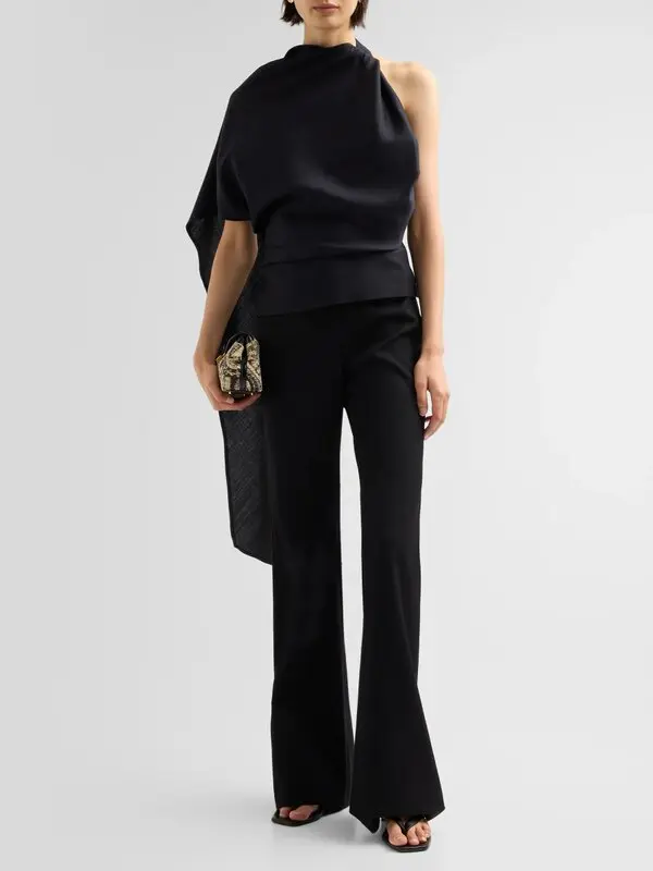 RÓHE Draped Open Back Top - Night