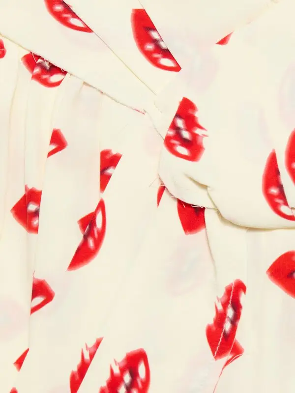 Marc Jacobs Lips Pleated Midi-dress