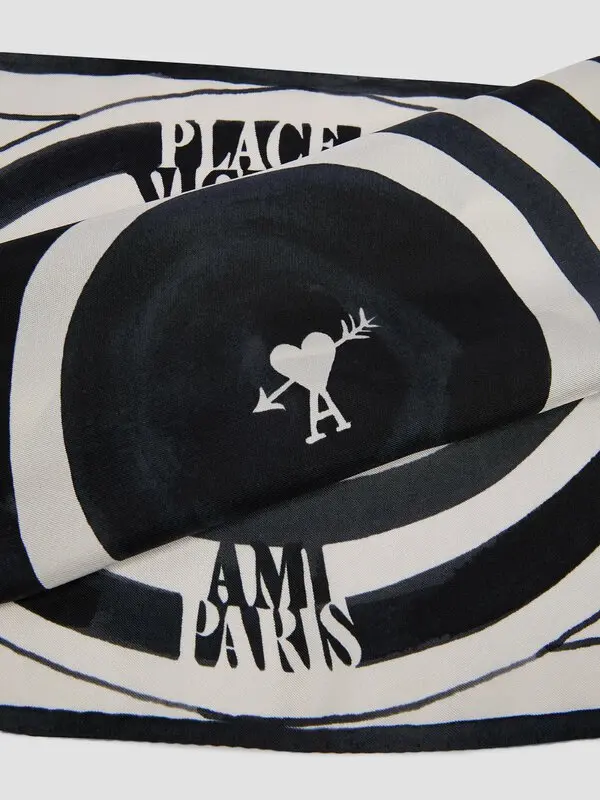 AMI Paris Place Des Victoires Silk Scarf