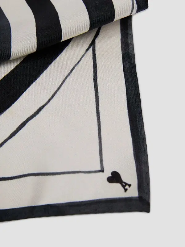 AMI Paris Place Des Victoires Silk Scarf