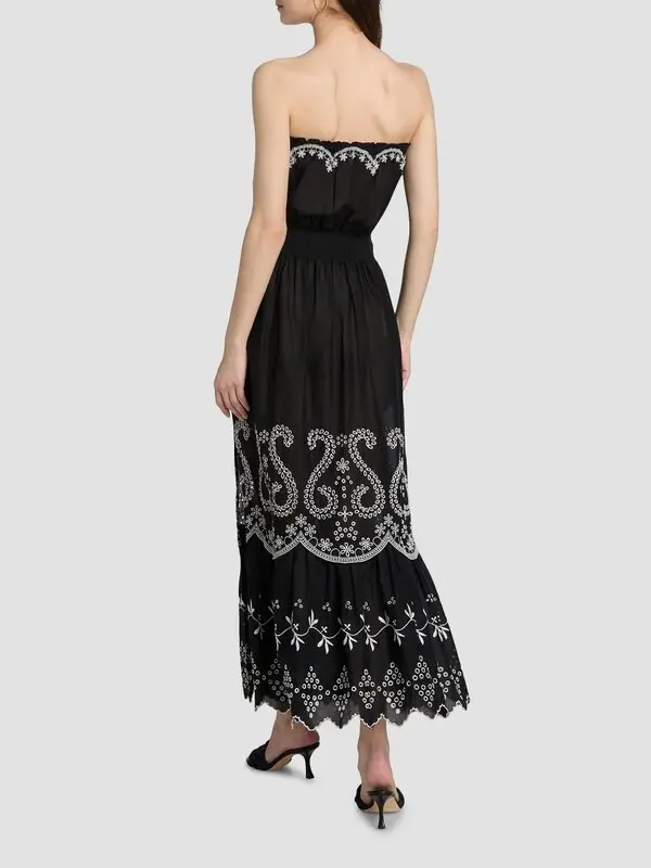 Ramy Brook Blaire Embroidered Cotton Cover-up Dress - Black