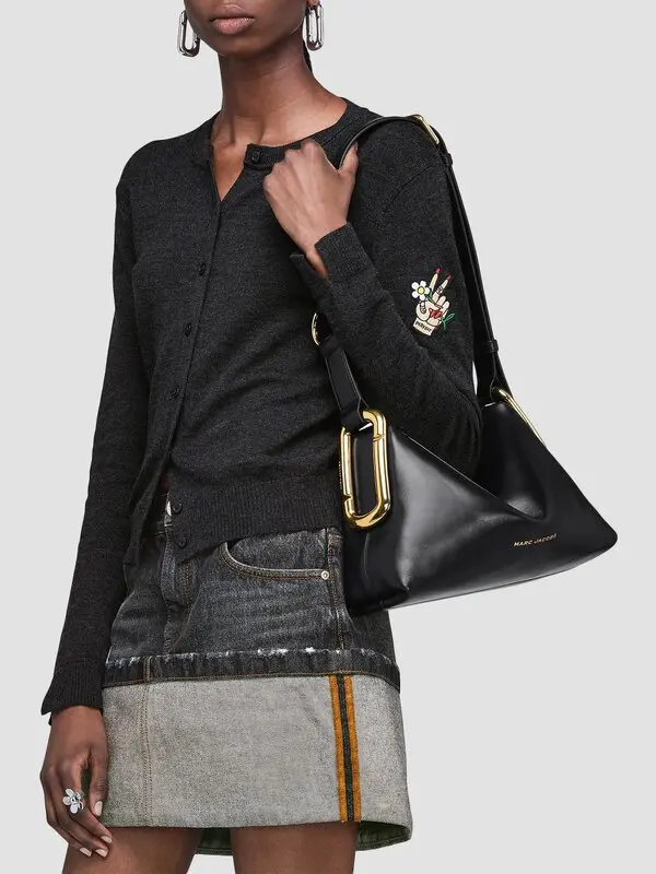 Marc Jacobs Scene Medium Leather Shoulder Bag - Black