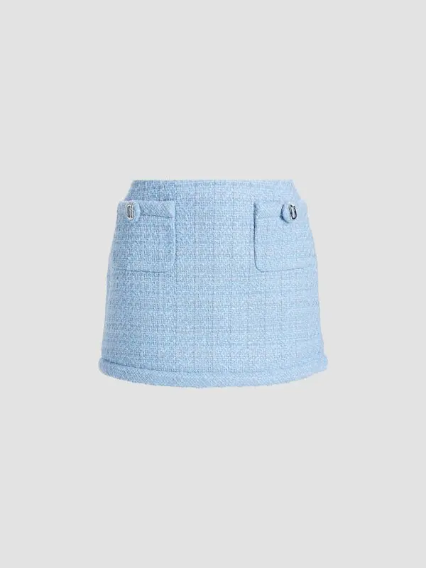 Marc Jacobs Pop J Marc Tweed Miniskirt - Blue Mist