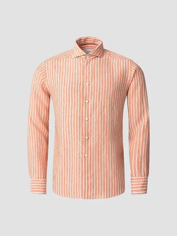 Eton Slim-fit Striped Linen Shirt