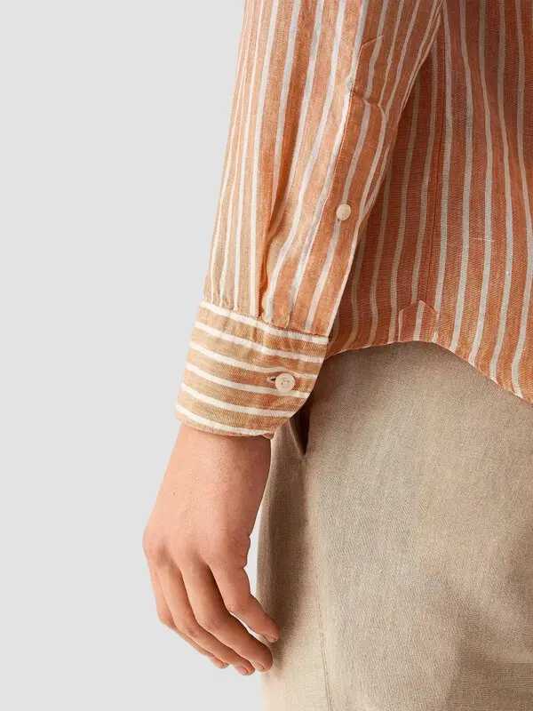 Eton Slim-fit Striped Linen Shirt