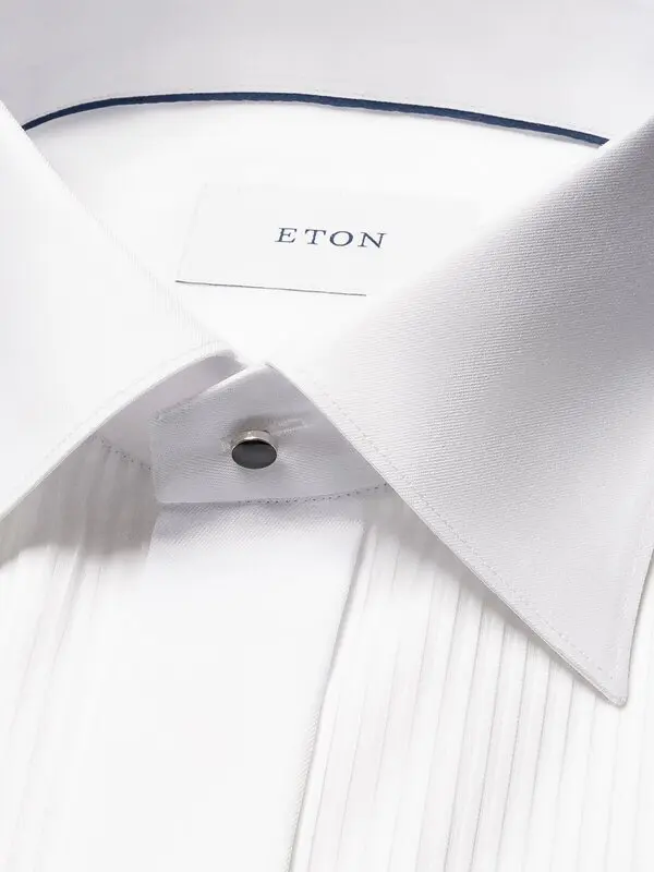 Eton Slim-fit Plissé Shirt - White