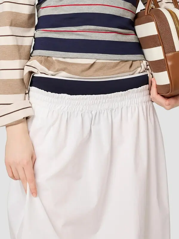 Miu Miu Poplin Skirt - White