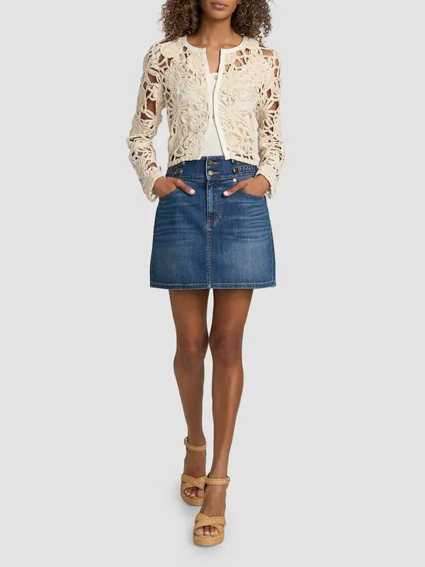 Ramy Brook Liv High-rise Button-tab Miniskirt