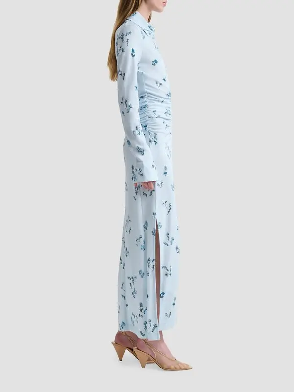Altuzarra Claudia Gathered Floral Shirtdress