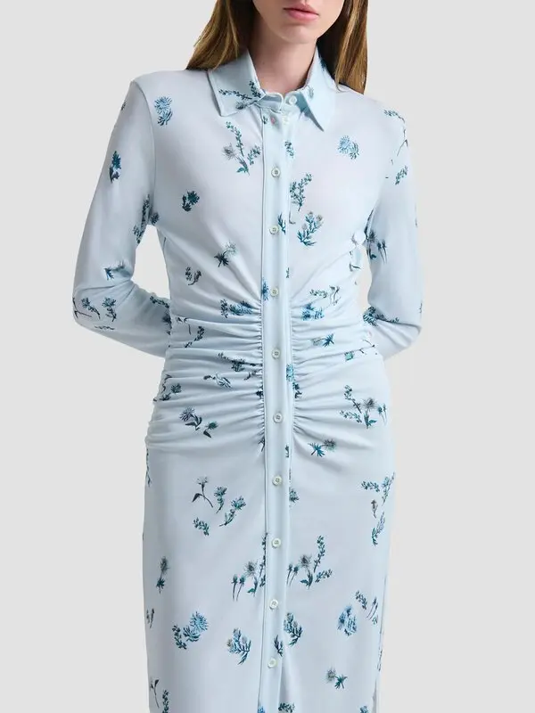 Altuzarra Claudia Gathered Floral Shirtdress