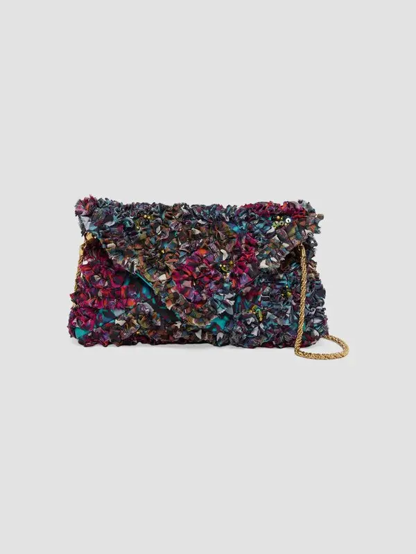 Dries Van Noten Small Embellished Envelope Bag - Multi