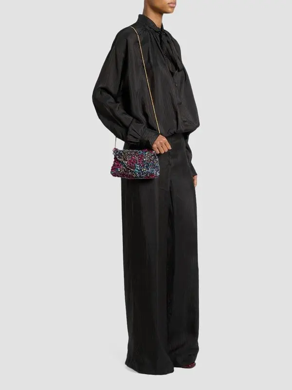 Dries Van Noten Small Embellished Envelope Bag - Multi