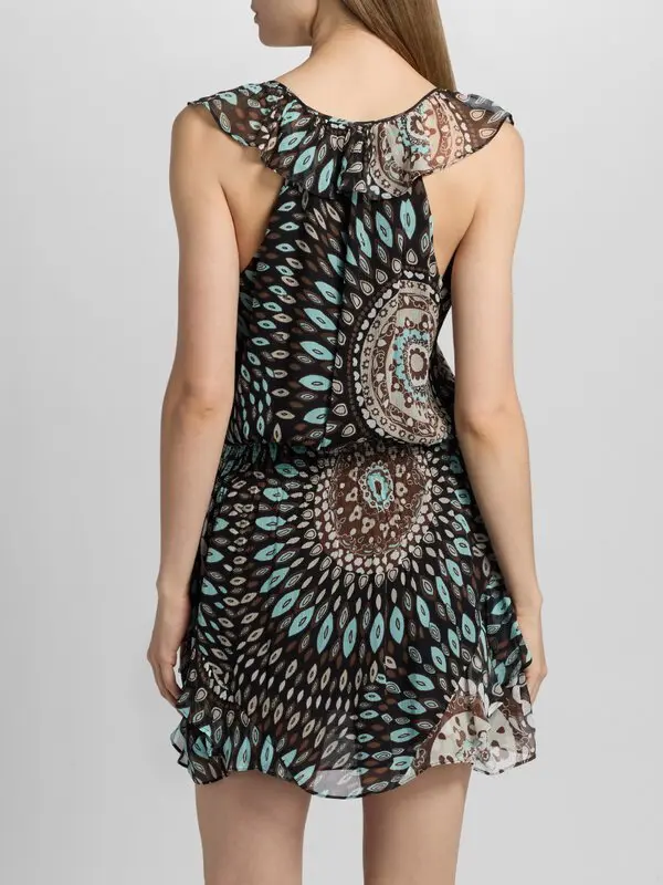 Ramy Brook Morgan Printed Silk A-line Mini Dress