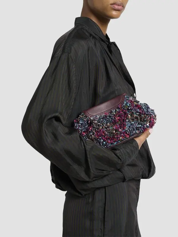 Dries Van Noten Embroidered Chain-strap Clutch