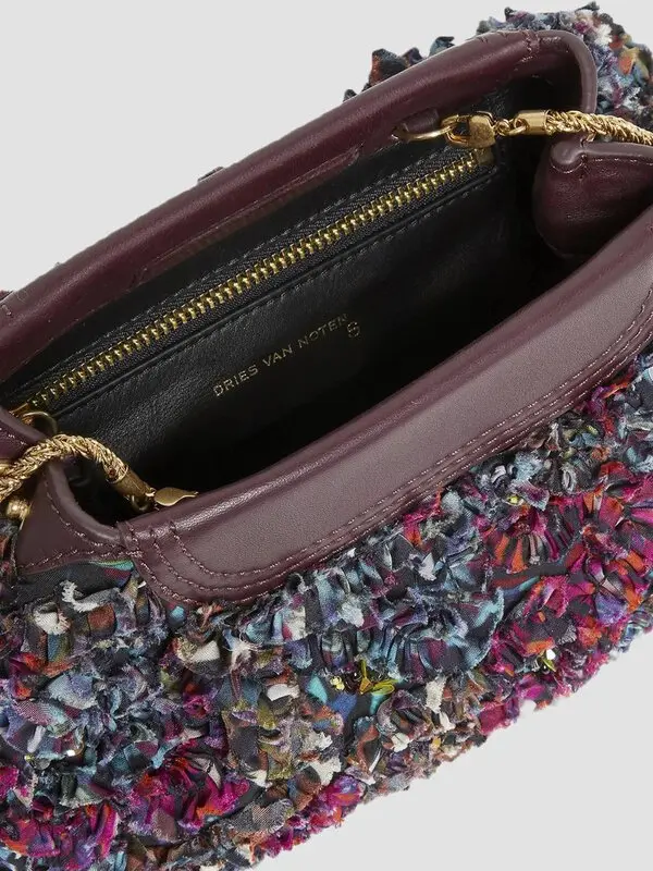 Dries Van Noten Embroidered Chain-strap Clutch