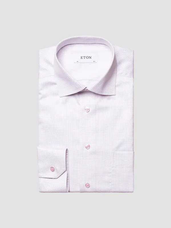 Eton Grid Check Classic-fit Dress Shirt