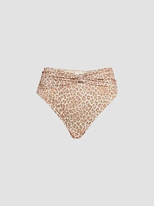 Ramy Brook Dina Leopard Print Bikini Bottom