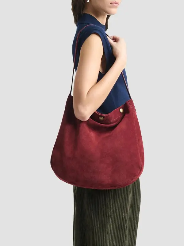 Altuzarra Small Suede Hobo Bag - Paprika