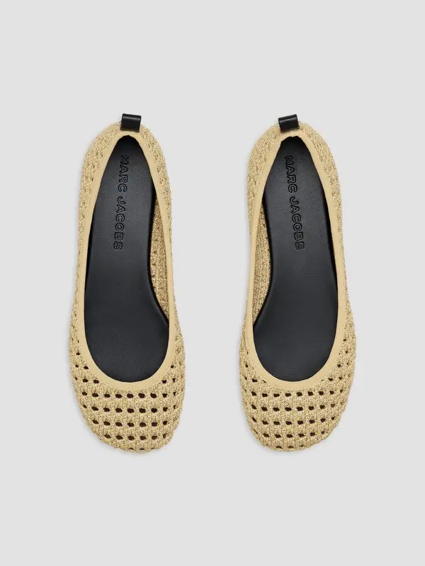 Marc Jacobs The Crochet Lace-up Ballerina Flats