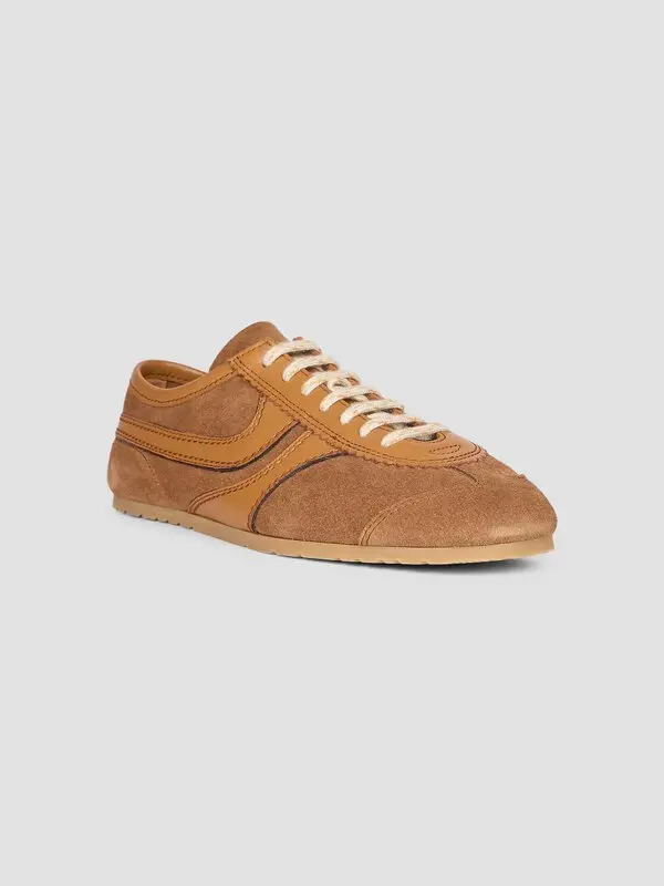 Dries Van Noten Round-toe Suede Low-top Sneakers
