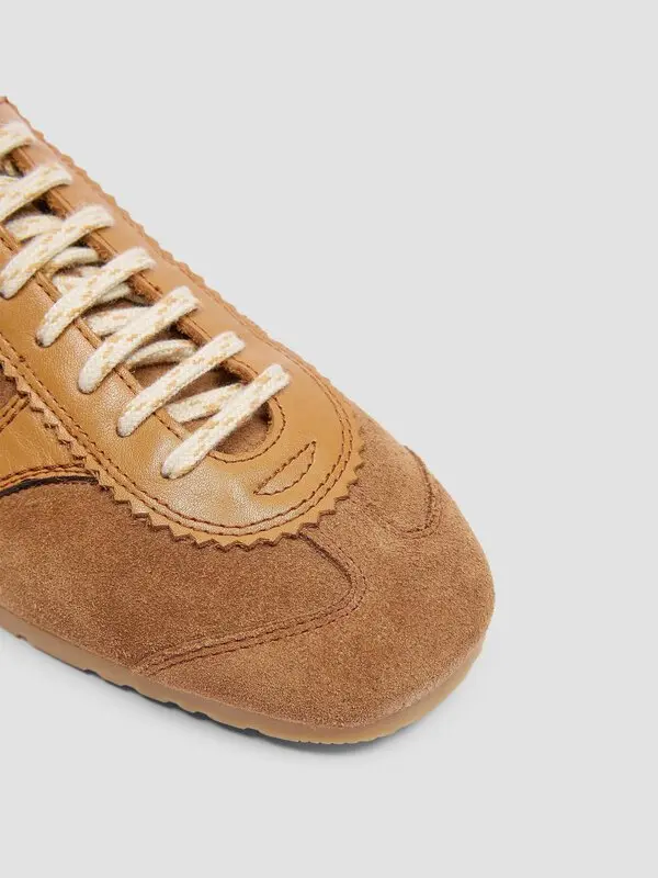 Dries Van Noten Round-toe Suede Low-top Sneakers
