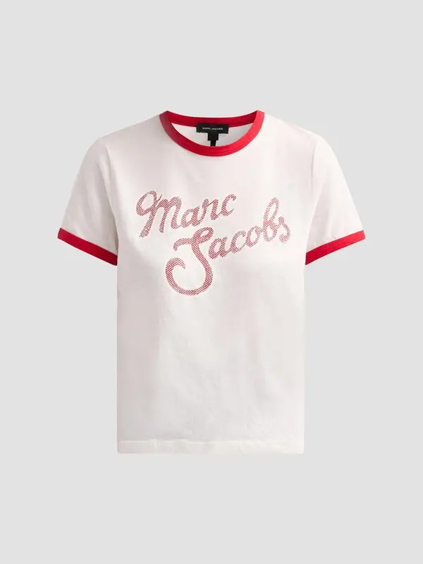 Marc Jacobs Logo Cotton-blend T-shirt - White Multi