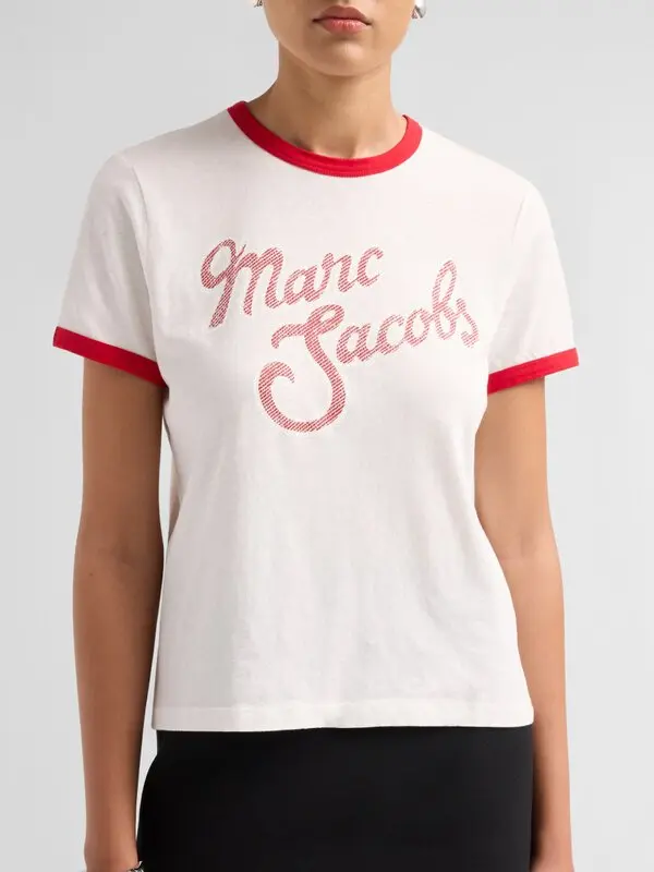 Marc Jacobs Logo Cotton-blend T-shirt - White Multi
