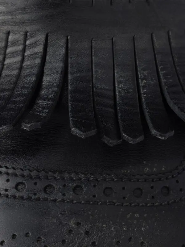 Prada Shuffle Antiqued Leather Mules