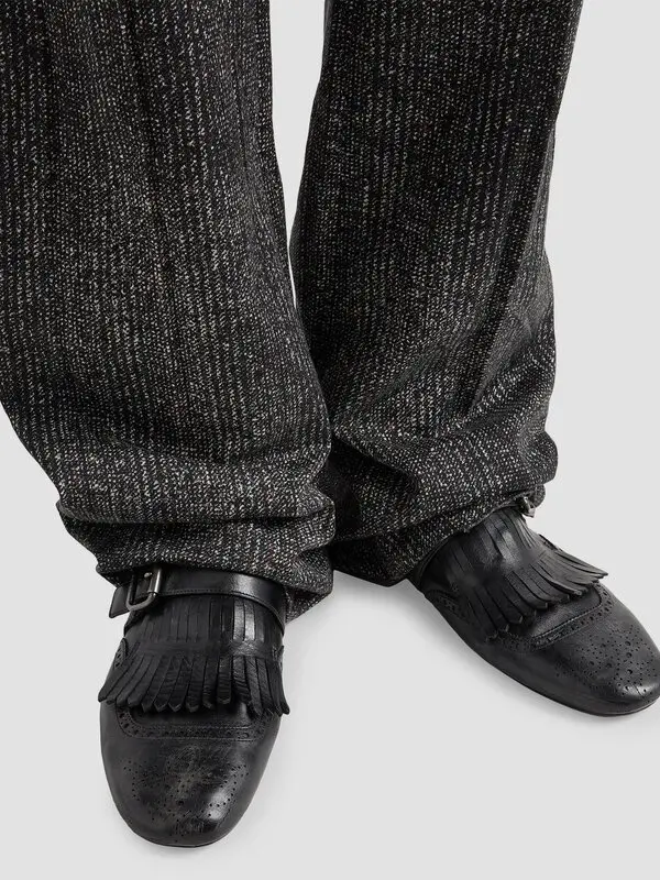 Prada Shuffle Antiqued Leather Mules