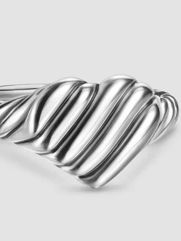 David Yurman Sculpted Cable Heart Pinky Ring In Sterling 9mm