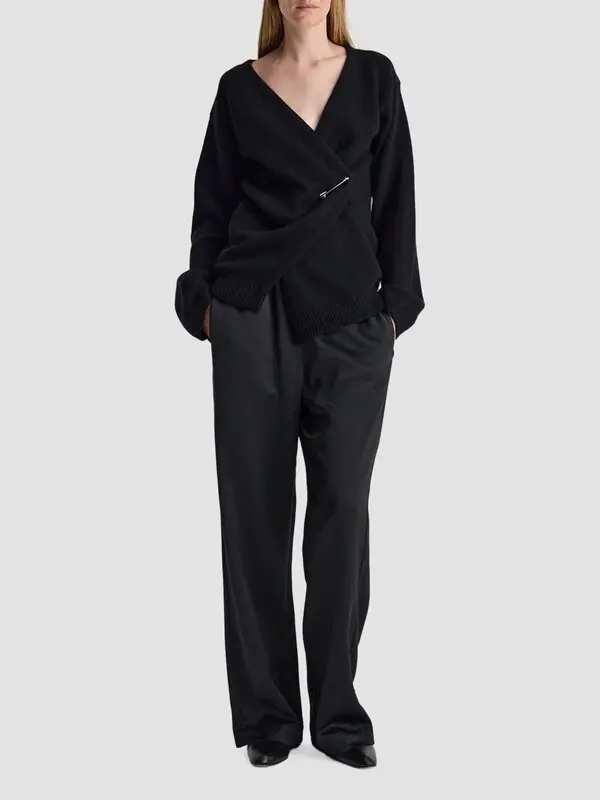 RÓHE Relaxed Wool-cashmere Wrap Cardigan