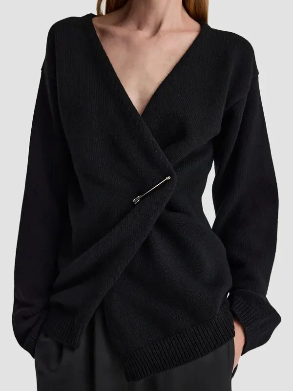 RÓHE Relaxed Wool-cashmere Wrap Cardigan