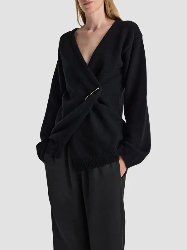 RÓHE Relaxed Wool-cashmere Wrap Cardigan