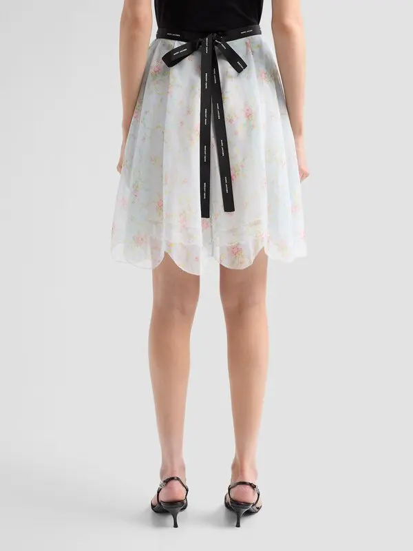 Marc Jacobs Blurred Floral Chiffon Skirt