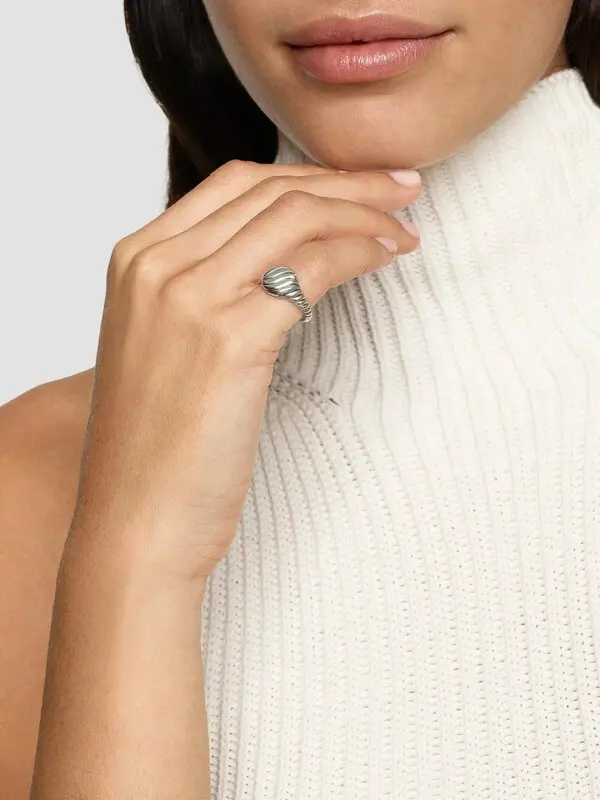 David Yurman Sculpted Cable Pinky Ring In Sterling 10mm