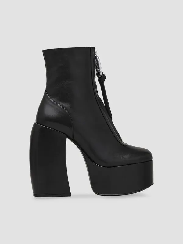 Marc Jacobs The Gigi 135mm Leather Platform Ankle Boots - Black