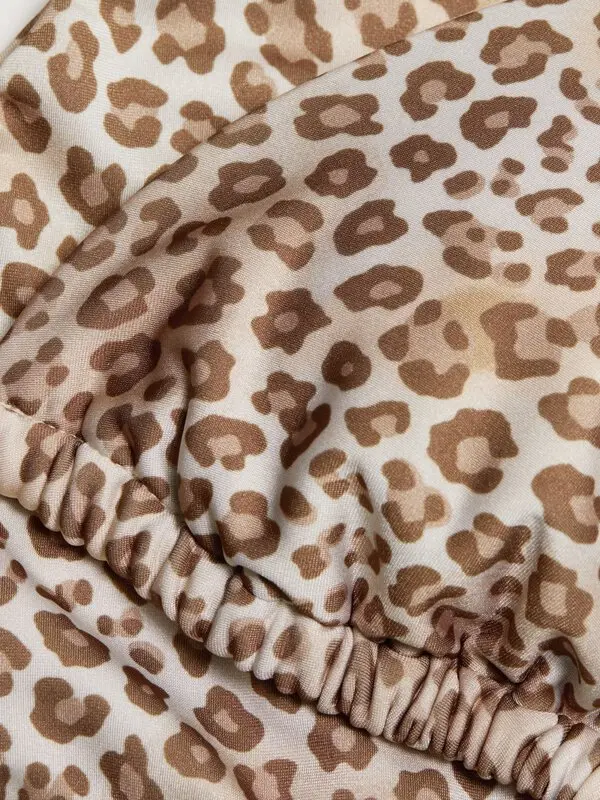 Ramy Brook Nikoleta Leopard Print Triangle Bikini Top